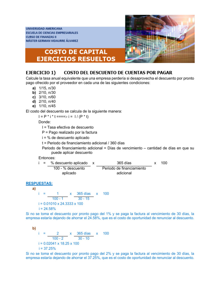 UAM F2 Costo de Capital - Ejercicios Resueltos V2 IIIC2023 | PDF ... UAM F2 Costo de Capital - Ejercicios Resueltos V2 IIIC2023 | PDF ...