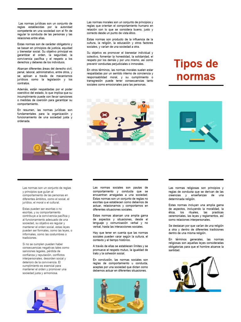 Tipos de Normas | PDF | Moralidad | Comportamiento