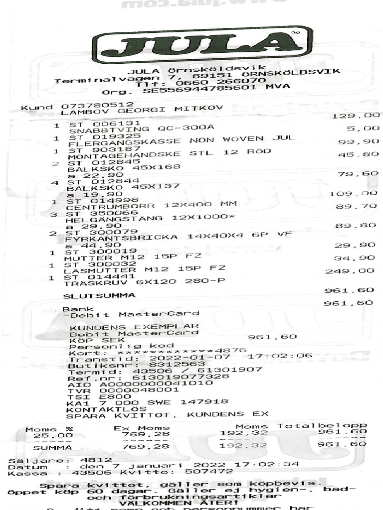 JULA Privatkonto 1.7.22 | PDF