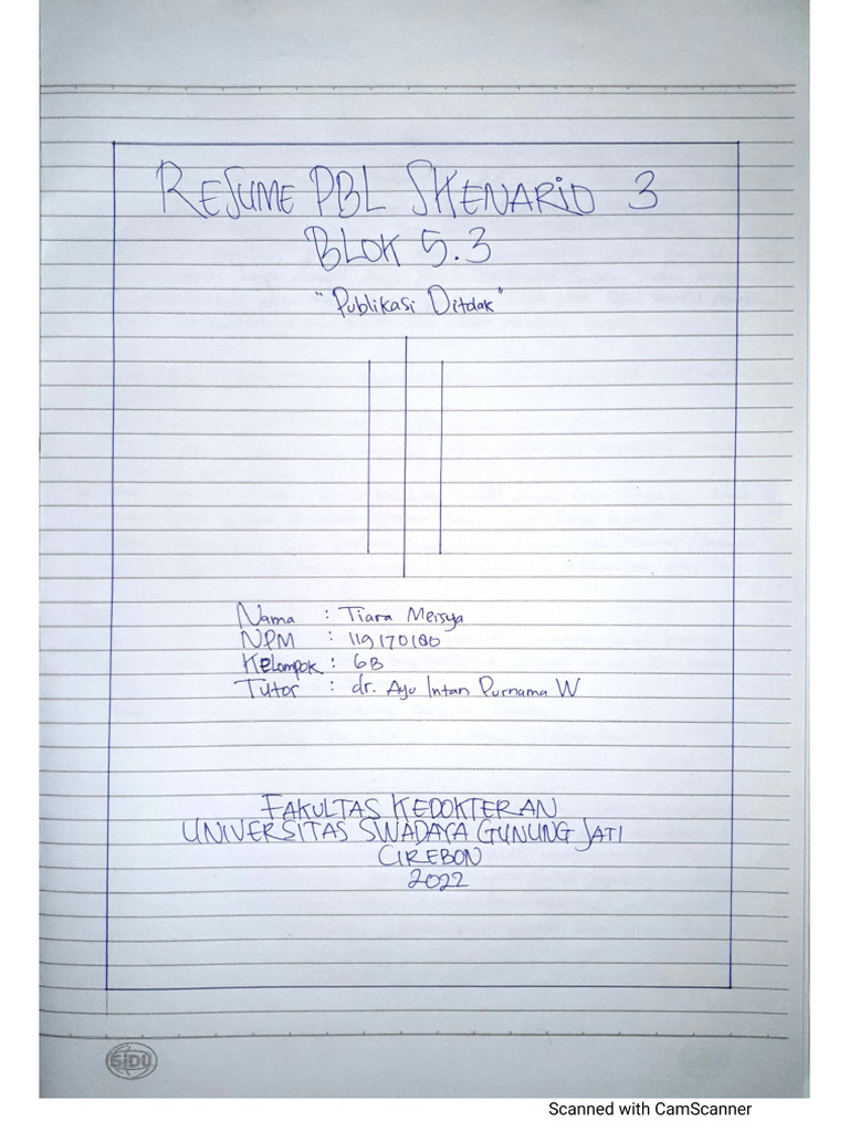 Kelompok 6b - Tiara Meisya - Resume PBL SK 3 - Blok 5.3 | PDF