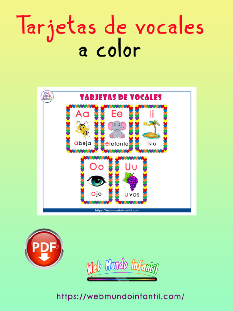 Tarjetas de Vocales | PDF
