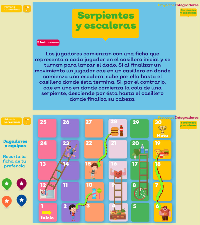 Ficha 01 Serpientes y Escaleras | PDF