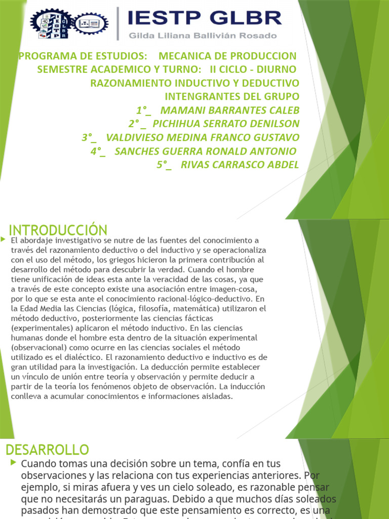Razonamienti Inductivo y Deductivo | PDF | Razonamiento inductivo ...