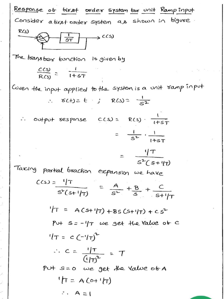 First Order - Ramp - Parabolic | PDF