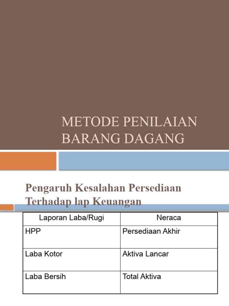 Metode Penilaian Persediaan Dagang | PDF