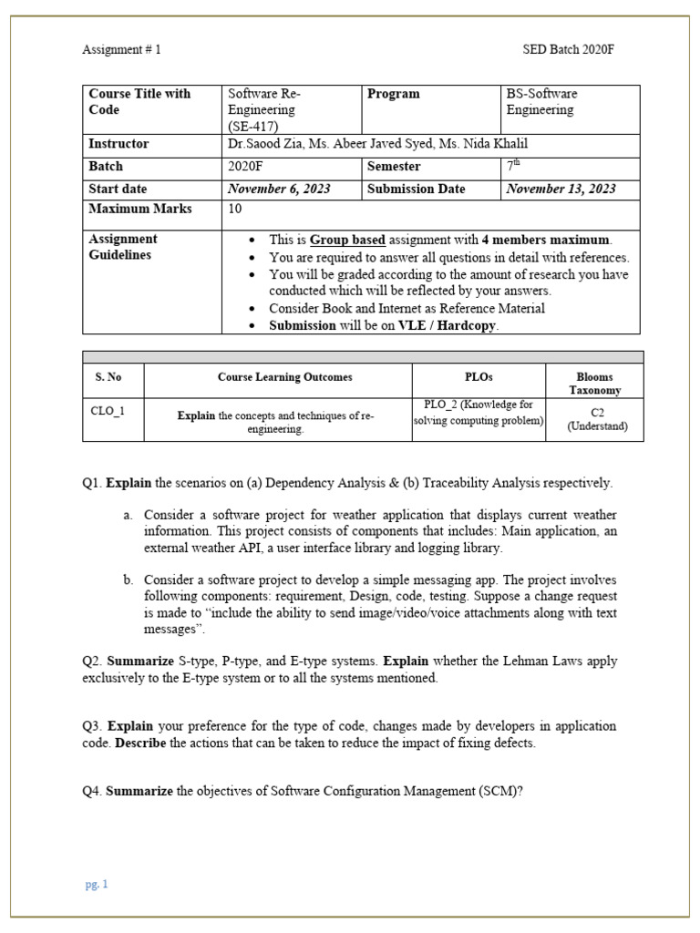 SRe-Engg Assignment | PDF | Application Software | Software SRe-Engg Assignment | PDF | Application Software | Software