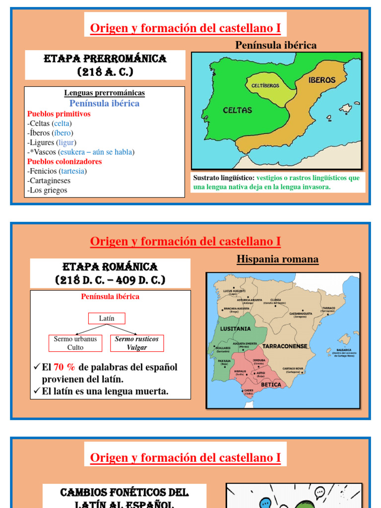 Origen y evolución del castellano | PDF | Lengua española | latín
