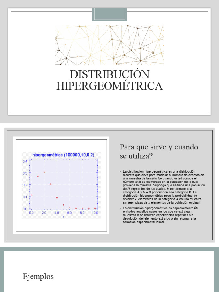 Distribución hipergeométrica | PDF | Probabilidad | Estadísticas
