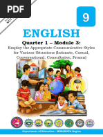 English 9 - Q1M2 - Using Conditionals in Expressing Arguments | PDF | Learning | Verb