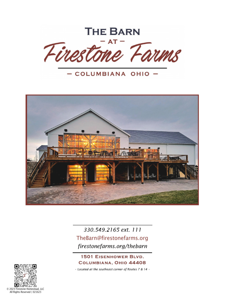 The Barn at Firestone Farms Brochure | PDF | Drink | Anheuser Busch Brands