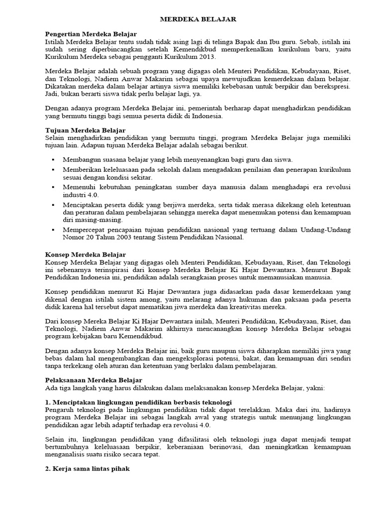 Aksi Nyata Merdeka Belajar | PDF | Karier & Perkembangan | Ilmu Sosial