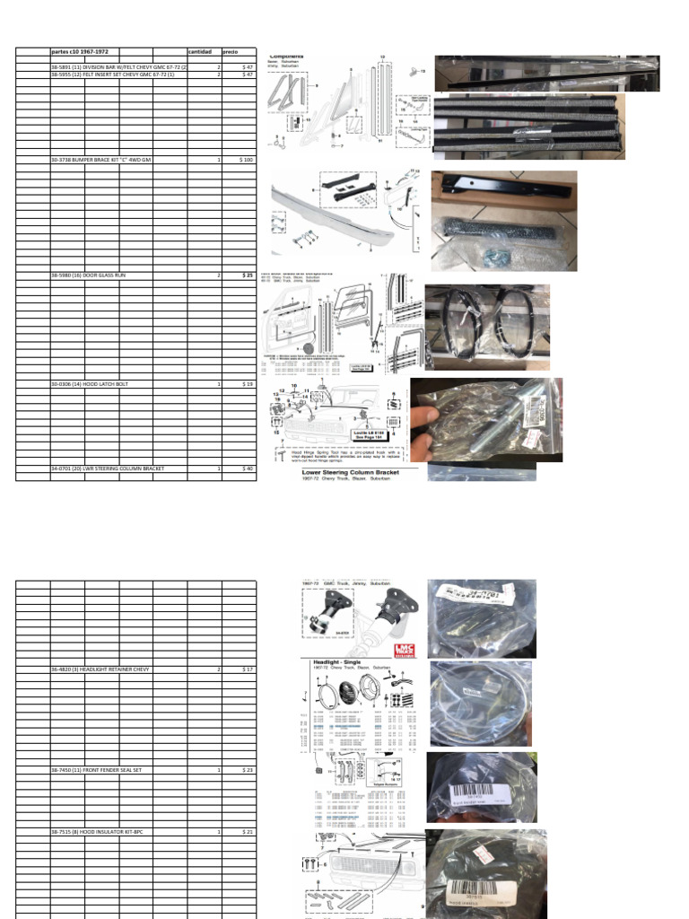 Listado Partes c10 | PDF