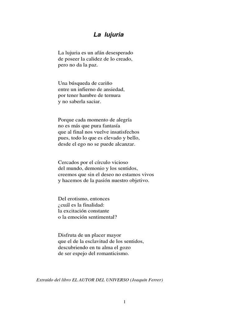La Lujuria | PDF