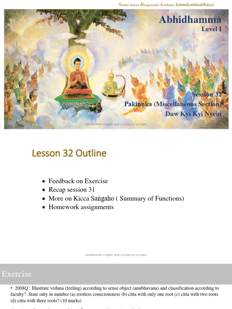 Abhidhamma Study Session 32 | PDF | Āstika | Nāstika