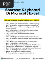 Panduan Lengkap Shortcut Excel | PDF