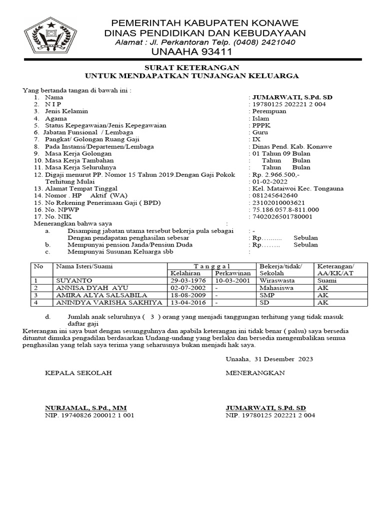 Blangko KP4 Tahun 2023 - Baru | PDF