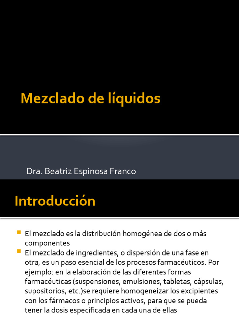 Mezcladode Liquidos | PDF | Líquidos | Mezcla