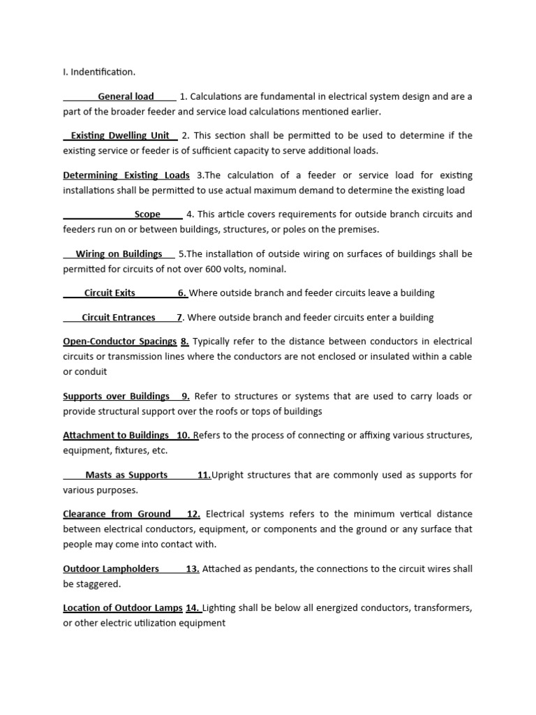 Optional Feeder and Service Load Calculations Questionaire | PDF ...