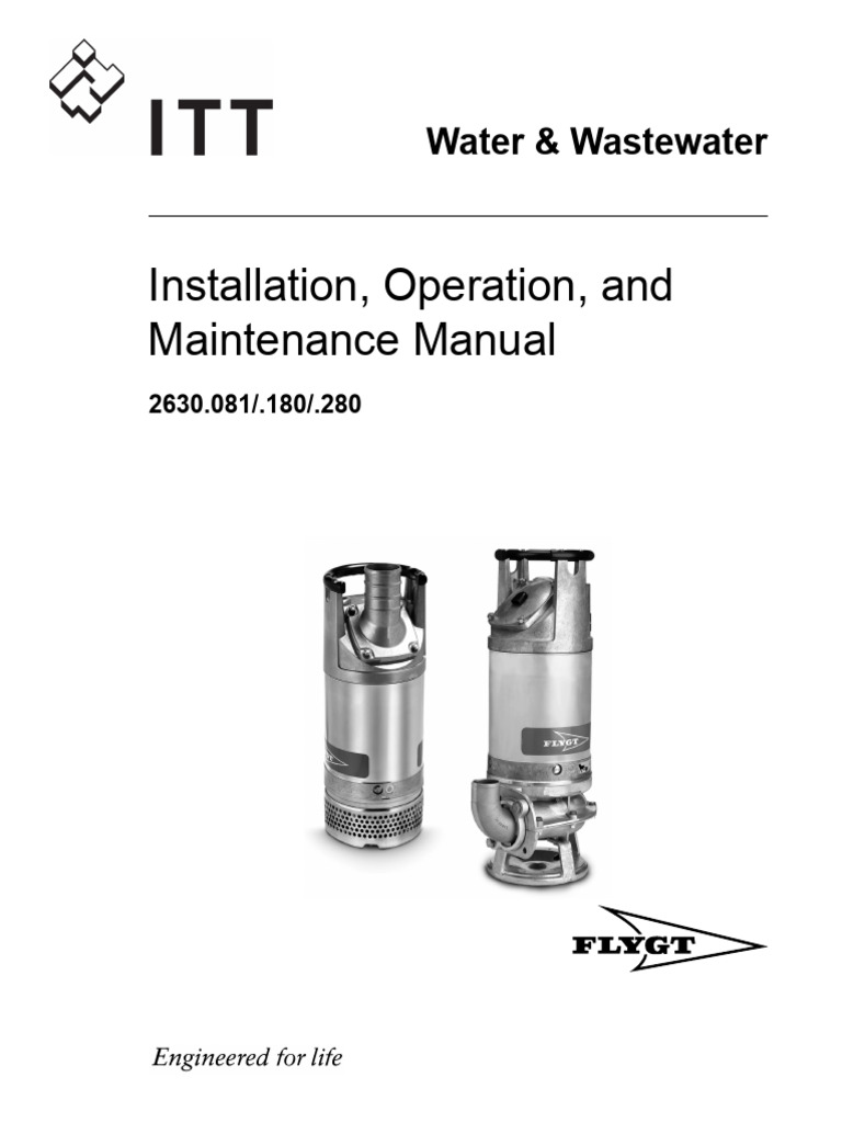 Flygt 2630 Installation & Maintenance Guide | PDF | Hazards | Pump