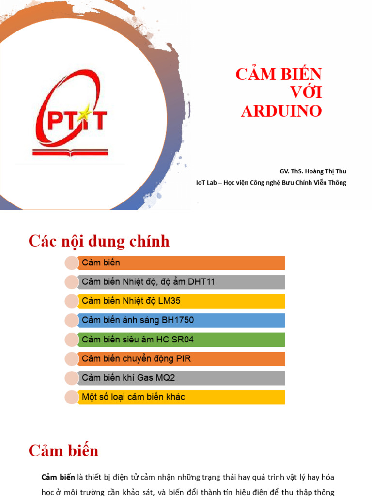Bài 4 - Cảm Biến Với Arduino | PDF