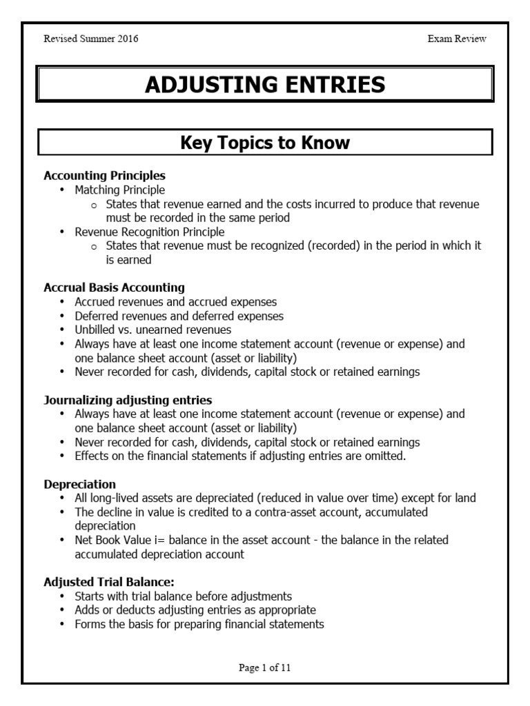 Adjusting Entries Practice | PDF | Debits And Credits | Deferral