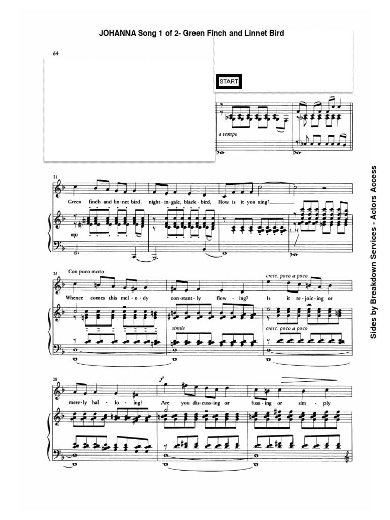 Sweeney Todd Johanna Callback Sides | PDF | Art | Mystery, Thriller ...