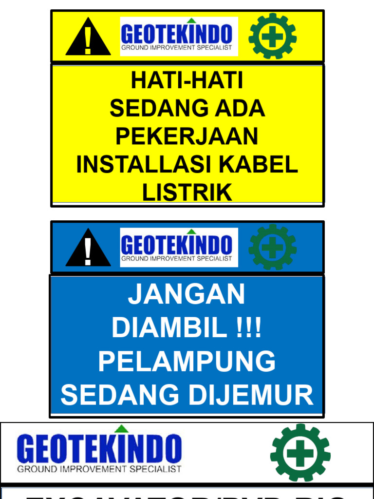Sign Pekerjaan Installasi Kabel listrik | PDF