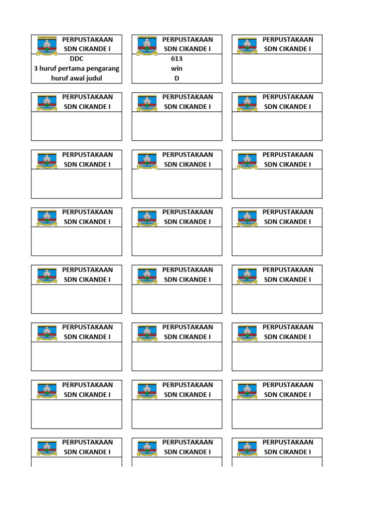 Contoh Label Semua | PDF