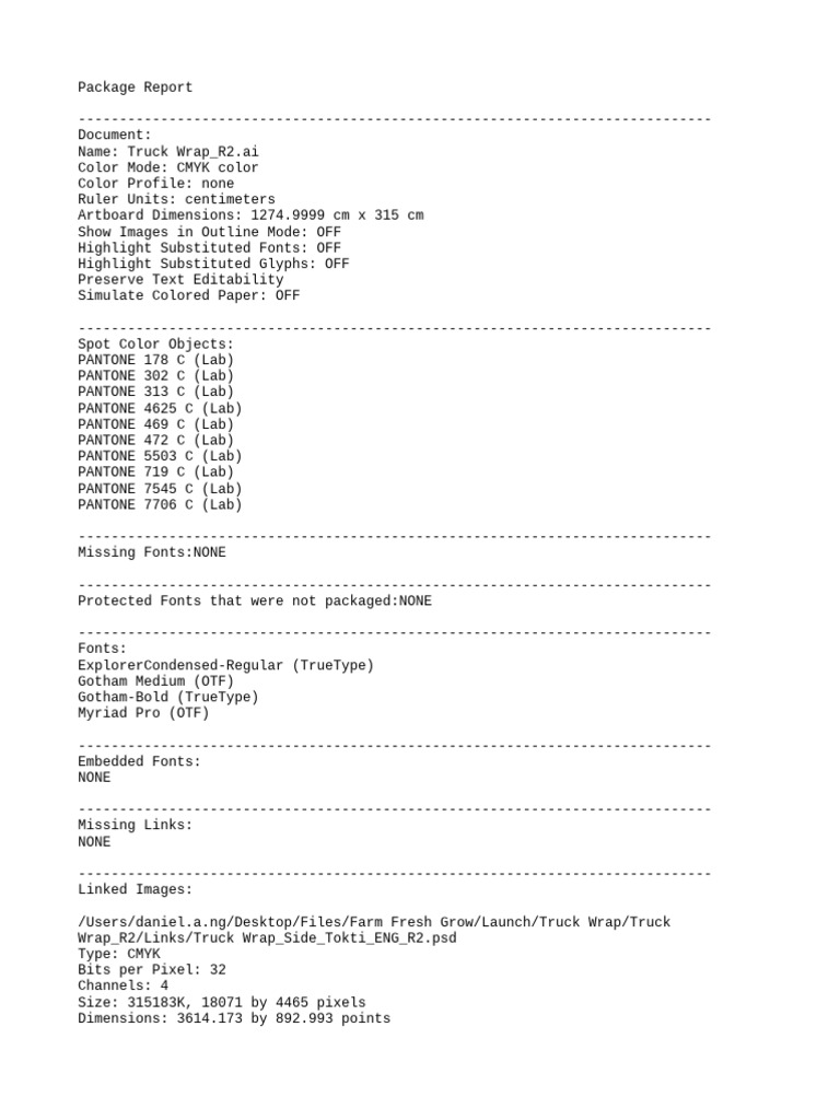 Truck Wrap - R2 Report | PDF