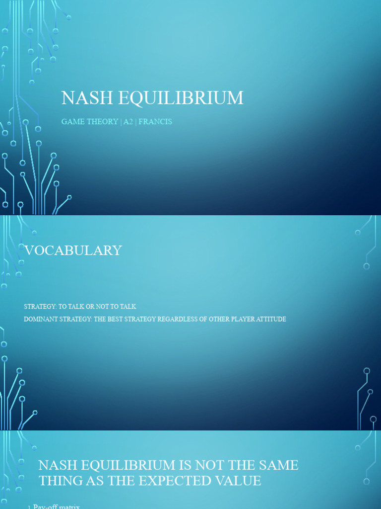Nash Equilibrium | PDF | Mathematical And Quantitative Methods (Economics) | Teaching Mathematics