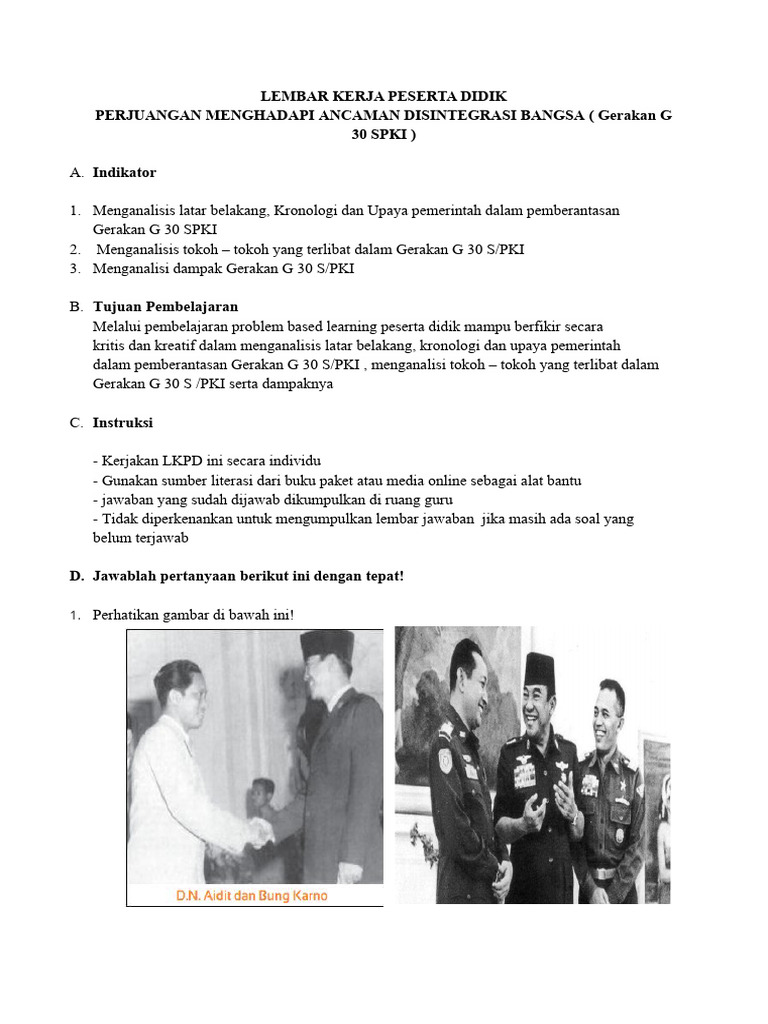 Analisis Gerakan G 30 S/PKI | PDF