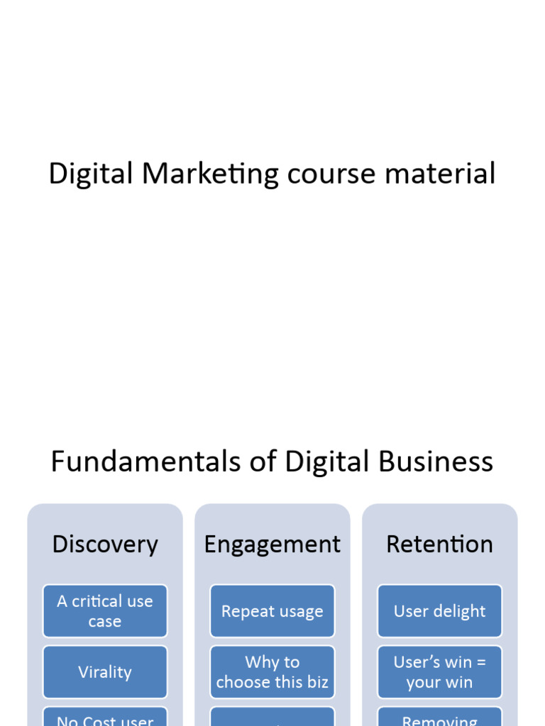 Digital Marketing Course Material | PDF | Digital Marketing | Marketing