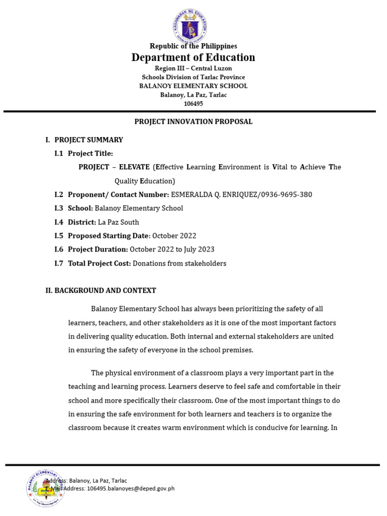 Project Elevate Pdf Classroom Teachers