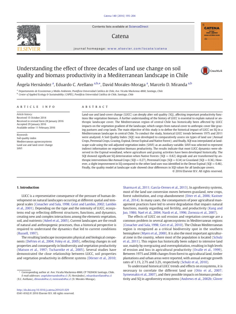 10 1016@j Catena 2016 01 029 | PDF | Soil | Agriculture