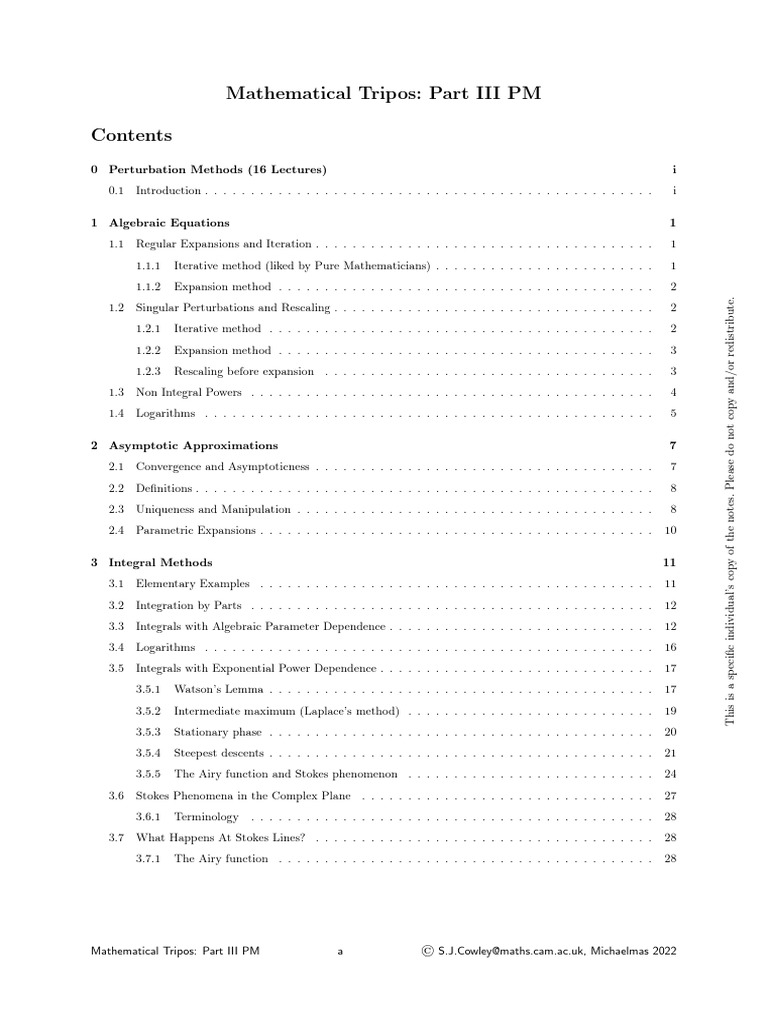 Perturbation Methods Pdf Equations Perturbation Theory