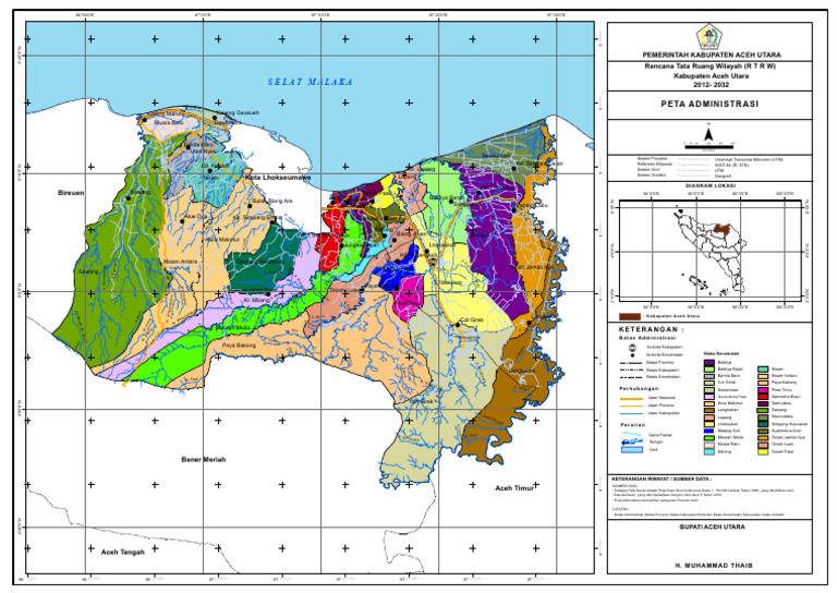 1.2 - Peta Administrasi Kab. Acut | Download Free PDF | Space ...