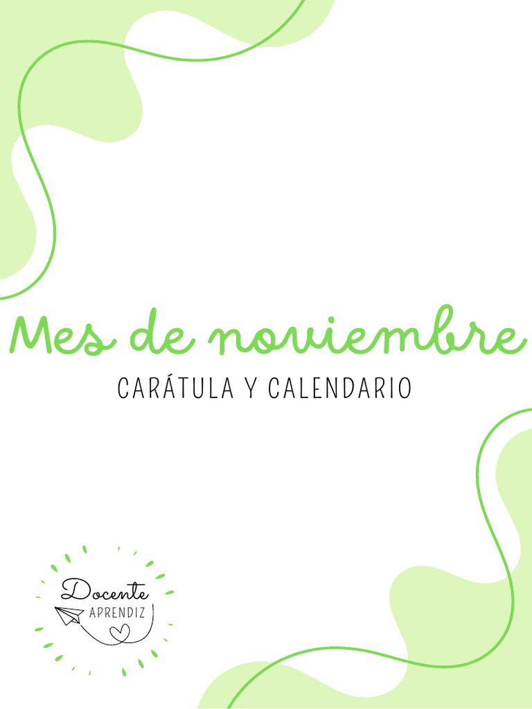 Carátula y calendario de noviembre | PDF