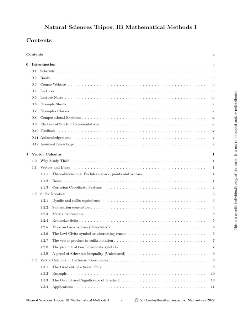 Mathematical Methods I | Download Free PDF | Holomorphic Function | Differential Equations