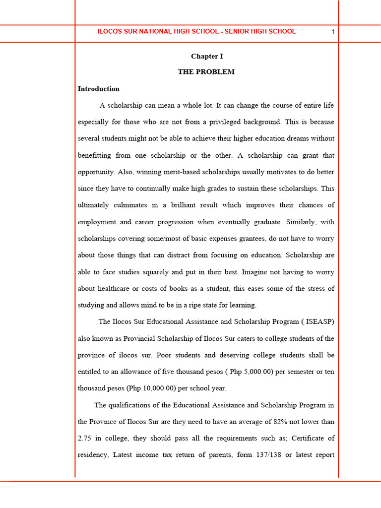 Scholarship RESEARCH | PDF | Survey Methodology | Loans