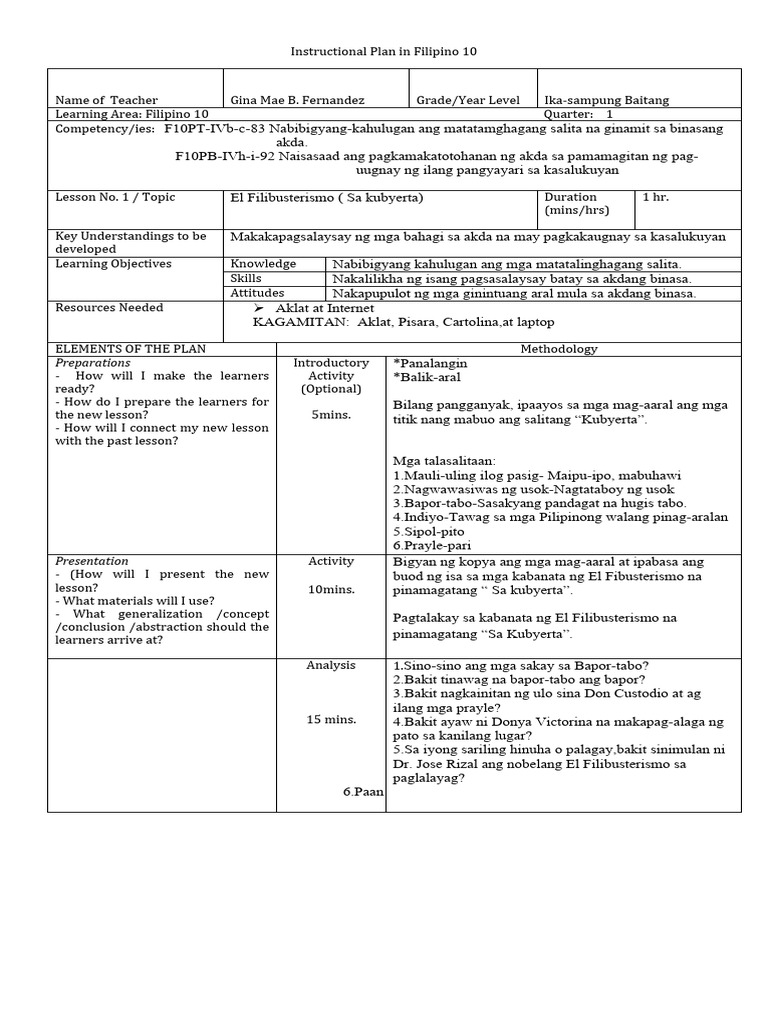 Iplan Template | PDF