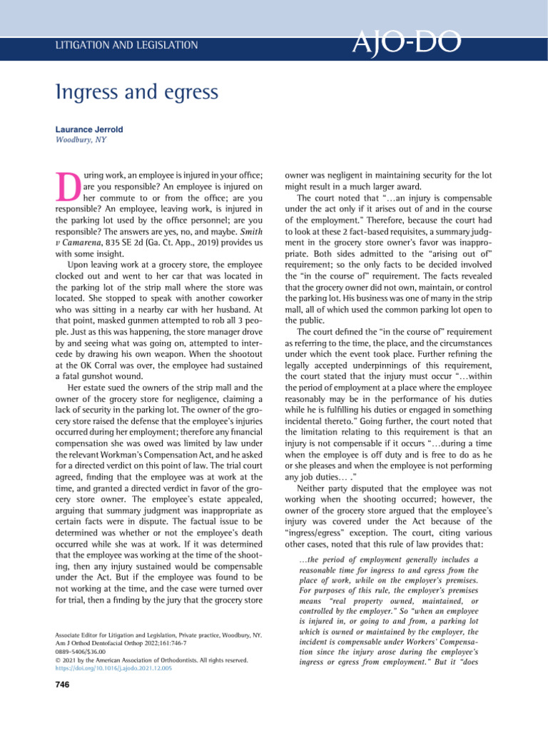 Ingress and Egress - Ymod | Download Free PDF | Employment | Lawsuit