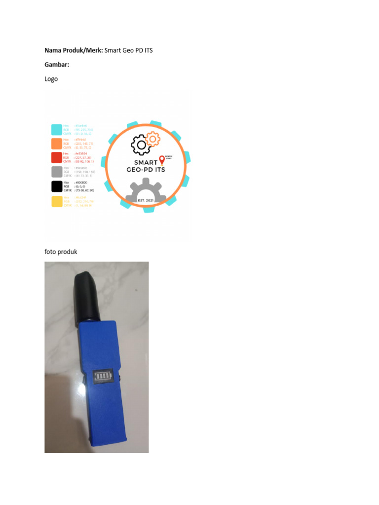 Spesifikasi Smart Geo PD ITS | PDF