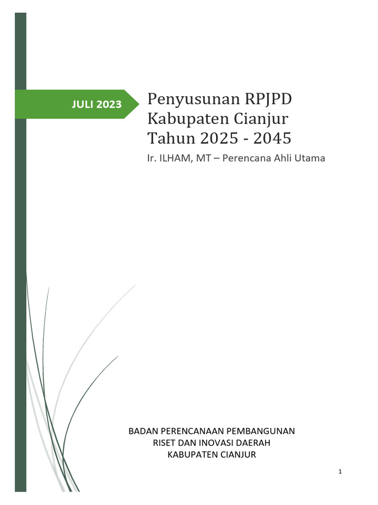 RPJPD Cianjur 2025-2045 | PDF