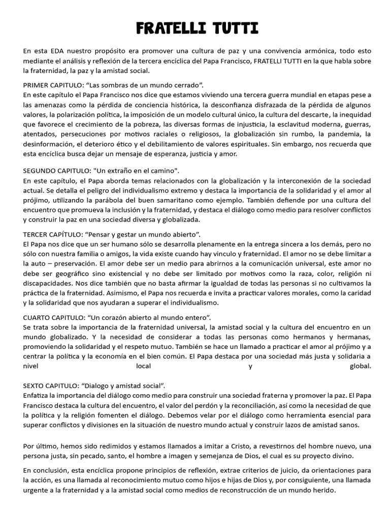 Fratelli Tutti Pdf