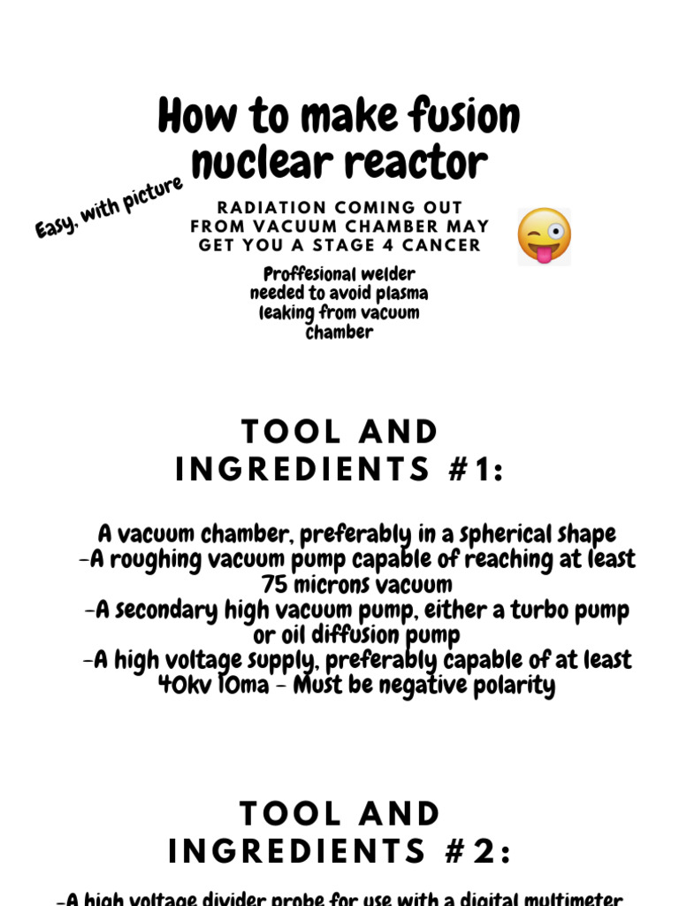 How To Make Nuclear Fusion - 20231026 - 063634 - 0000 | PDF | Physical ...