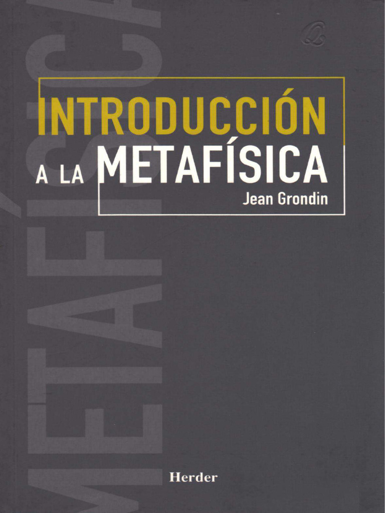 Jean Grondin Introducción A La Metafísica-1-240 | PDF
