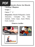 Cartilla de Primeros Auxilios MINSA | PDF | Herida | Quemar