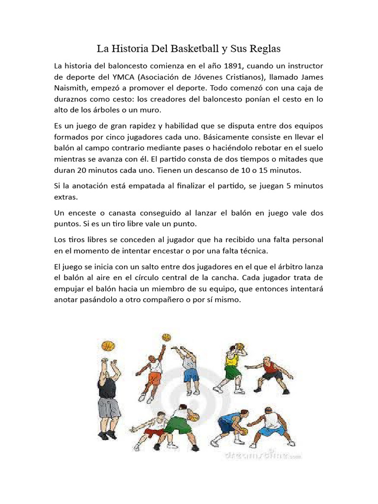 La Historia Del Basketball y Sus Reglas | PDF