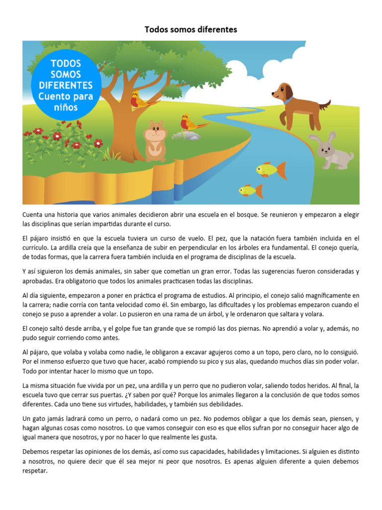 Inclusion Cuento Pdf