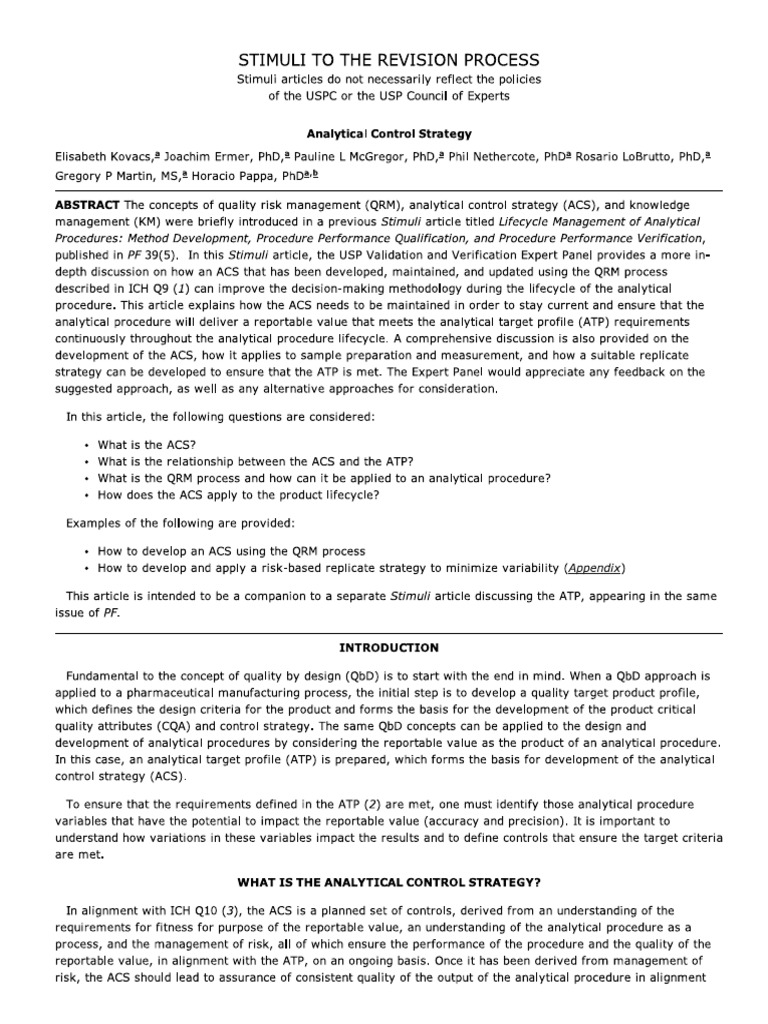 ACS Stimuli Article in PF 42 (5) 2016 - Revision Process | PDF